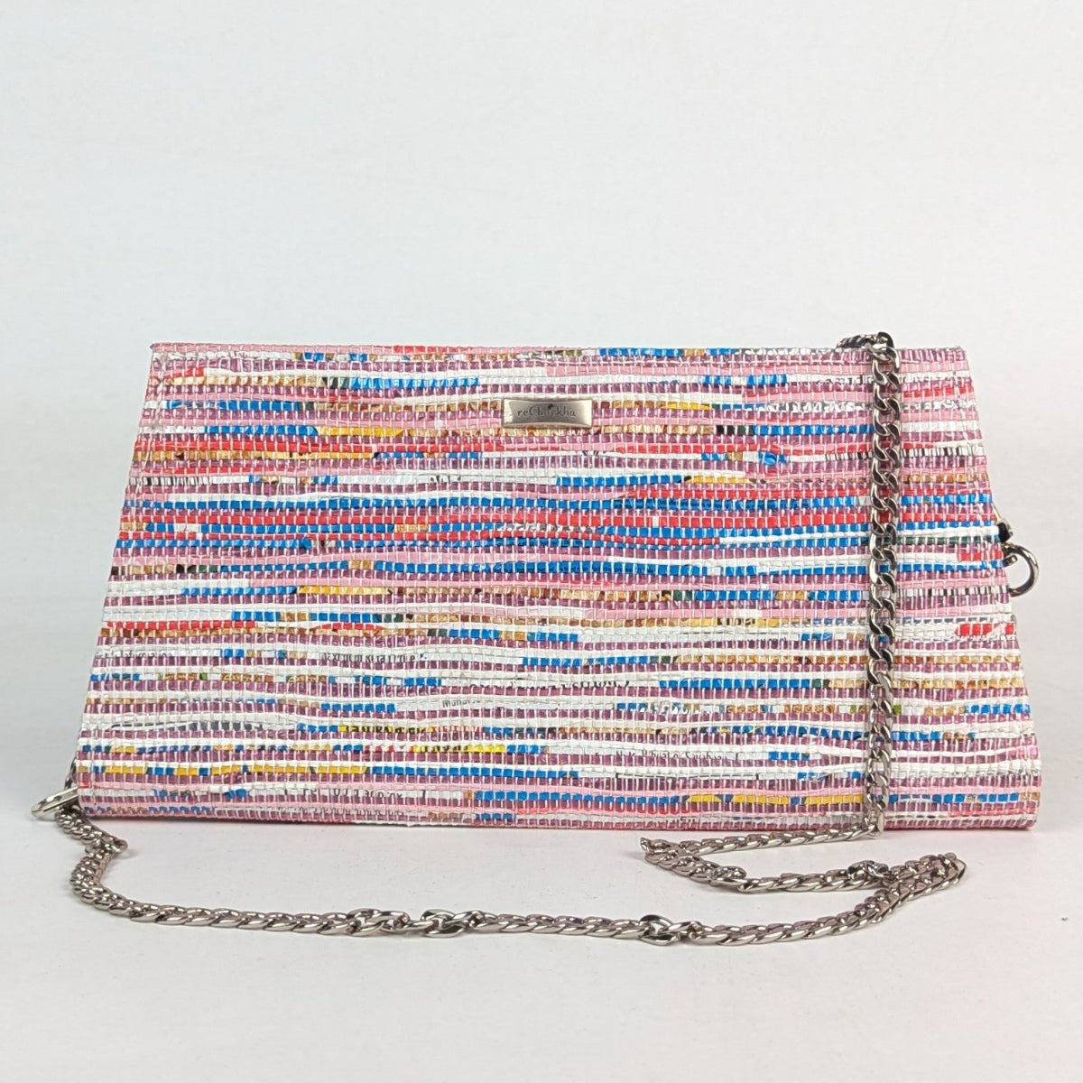Upcycled Handcrafted Trapeze Clutch (TC1225-014) – reCharkha - The ...