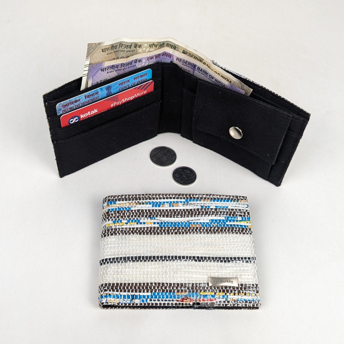 Upcycled Handcrafted Wallet (W0226-010) PS_W – reCharkha - The ...