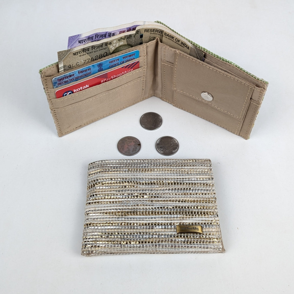 Upcycled Handcrafted Wallet (W1225-001) PS_W – reCharkha - The ...
