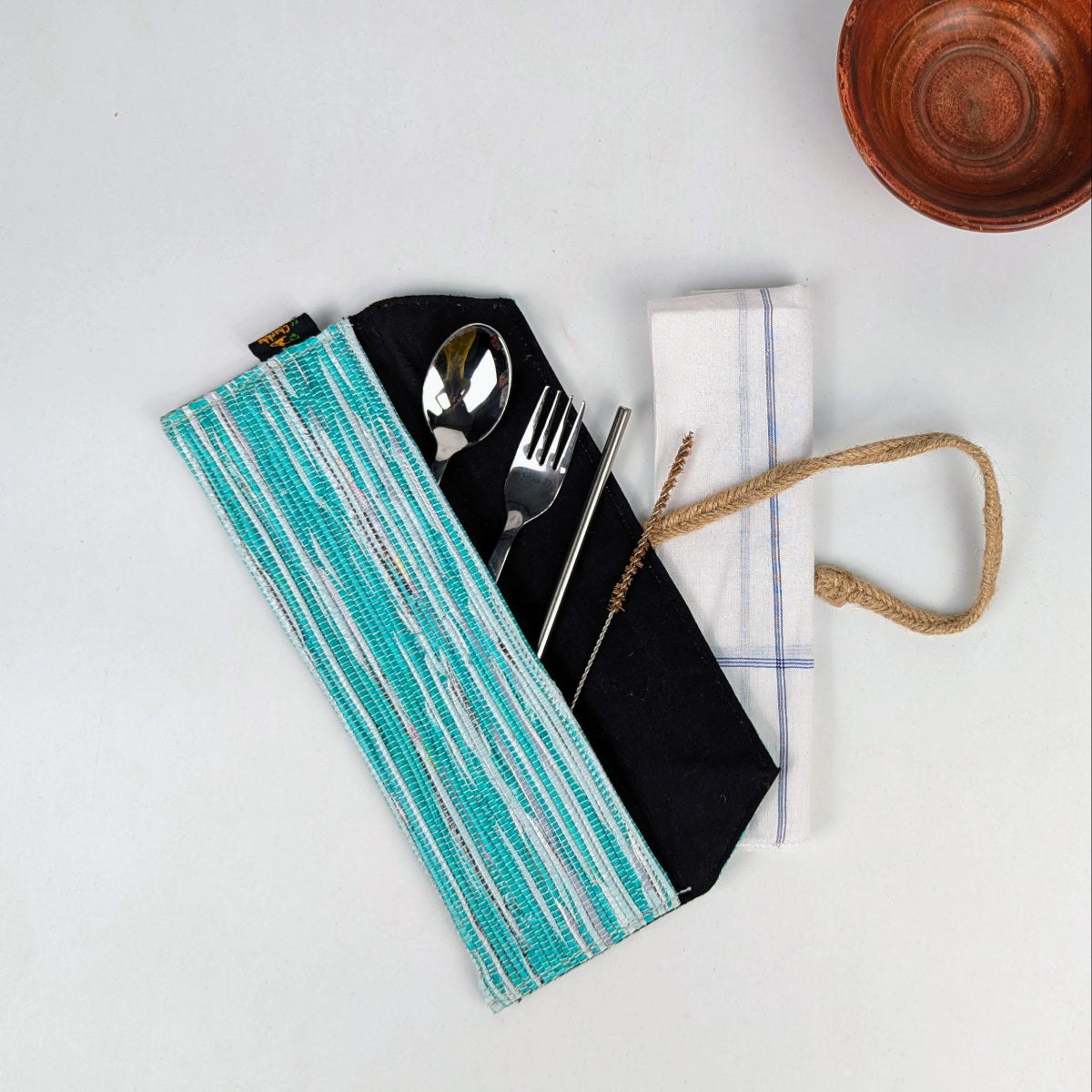 Upcycled Handwoven Cutlery Kit (CK0126-004) PS_W – reCharkha - The ...
