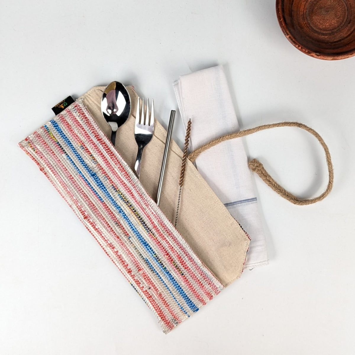 Upcycled Handwoven Cutlery Kit (CK1225-004) PS_W – reCharkha - The ...