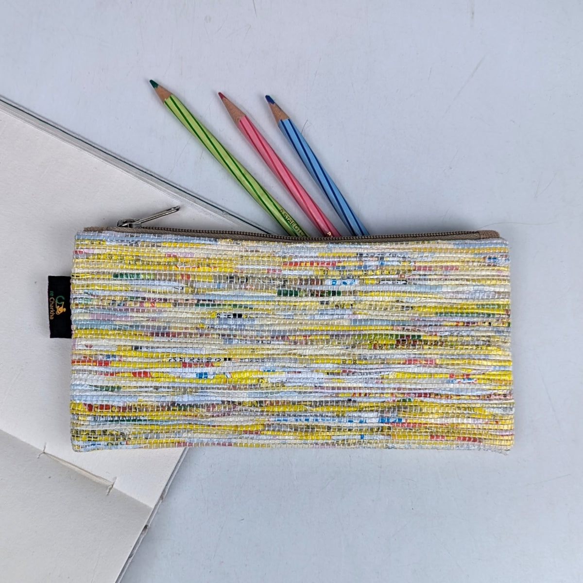 Upcycled Handwoven Pencil Pouch (PP1125-019) PS_W – reCharkha - The ...