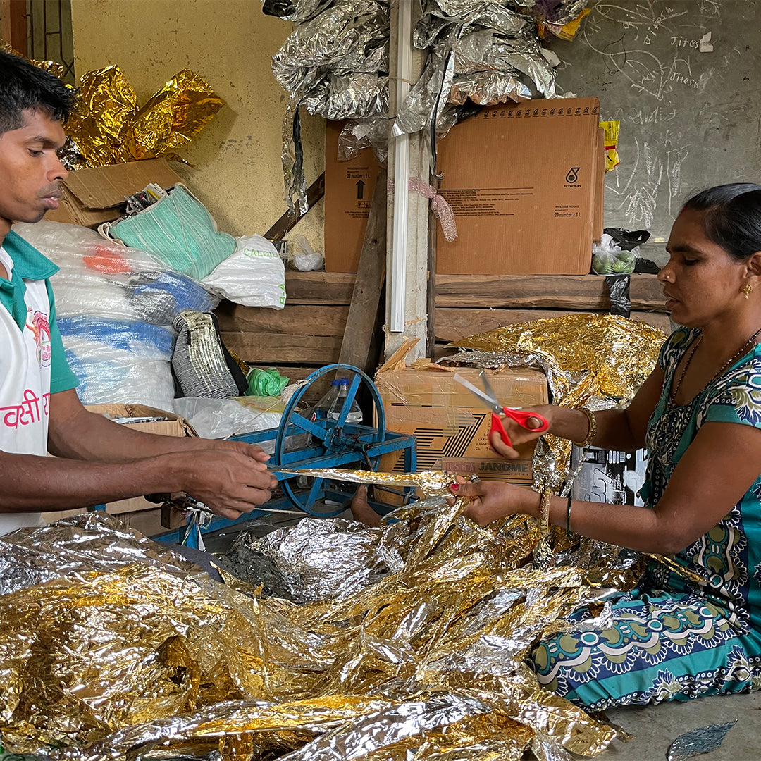 reCharkha Upcycled Handwoven products made from Waste Plastic bags and ...